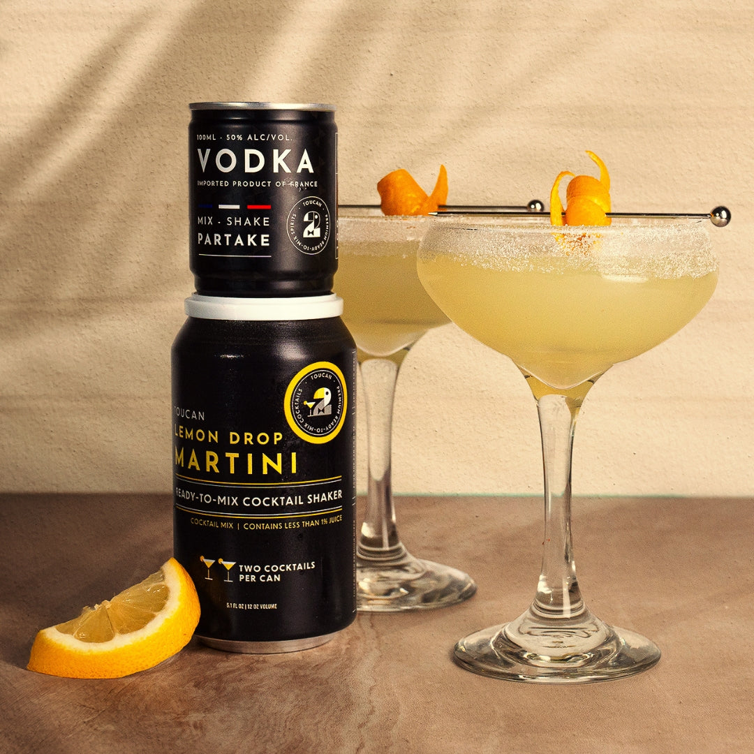 Toucan Lemon Drop Martini – 6 Cans, 12 Cocktails – Ready-to-Drink Vodka ...